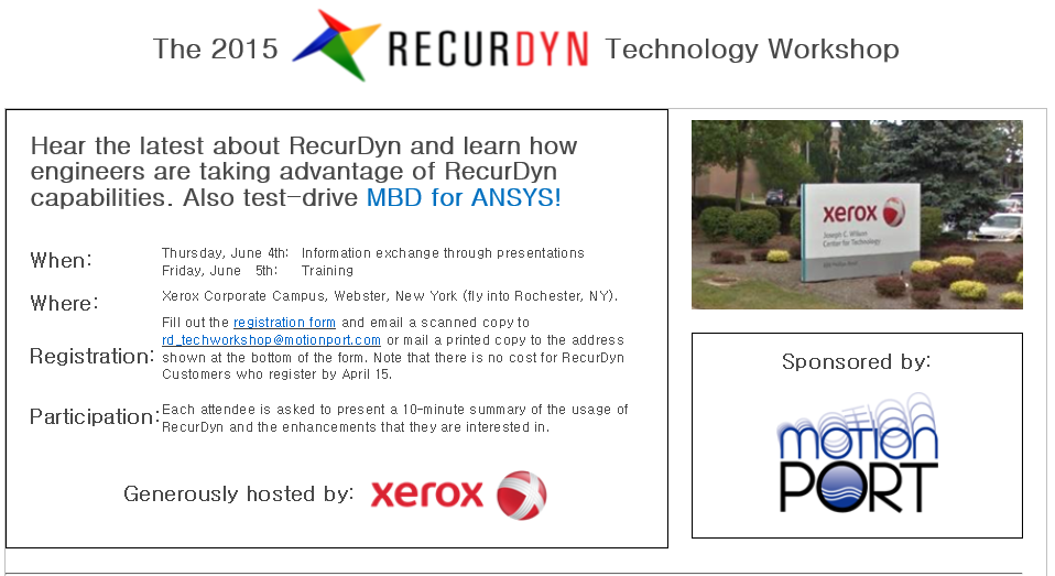 펑션베이 | 2015 RecurDyn Technology Workshop (New York, USA)